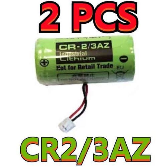 2 Batteries Au Lithium Cr-2-3az 3v Cr17335, Avec Connecteur Blanc ...