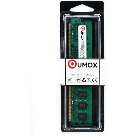 Mémoire RAM DDR2 - QUMOX - 2Go - 667MHz - DIMM - PC2-5300/PC2-5400 - Cdiscount Informatique