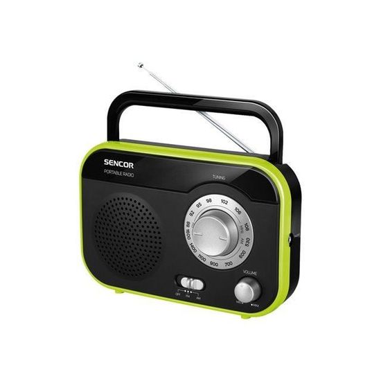 Radio portable - SENCOR - SRD 210 GN - Analogique AM/FM - Batterie 2 x ...