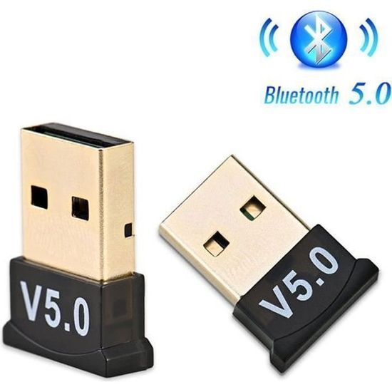 Clé USB Adaptateur Bluetooth V5.0-2.1 + EDR Key Sans Fil Dongle Pour PC ...