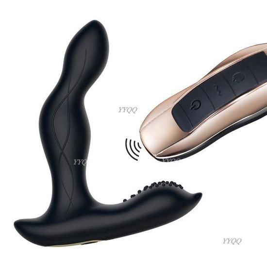 STIMULATEUR - PLUG - CHAPELET ,Black--Masseur de Prostate avec télécommande sans fil, Plug Anal ...