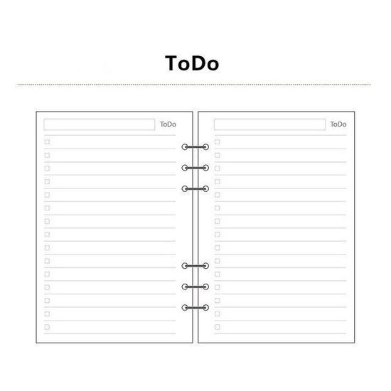 CAHIER,ToDo-A7--A5 A6 Spiral transparent PVC carnet couverture lâche journal intime bobine ...