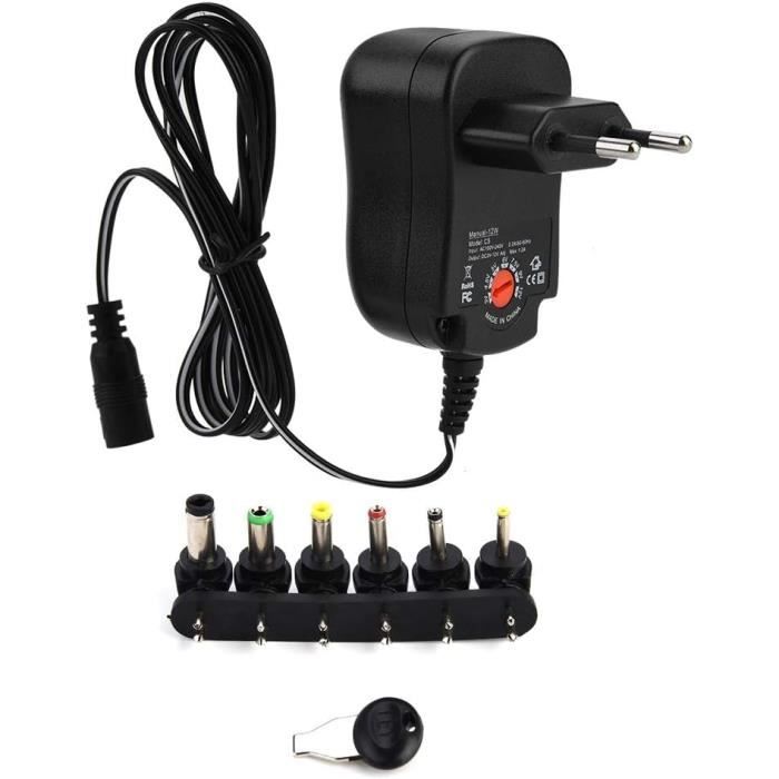 Adaptateur Secteur, 12V 1.2A Alimentation Adaptateur Universel AC à DC ...