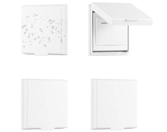 4 Pièces Autocollant Cache Interrupteur Mural, Type 86 Réversible Cache ...