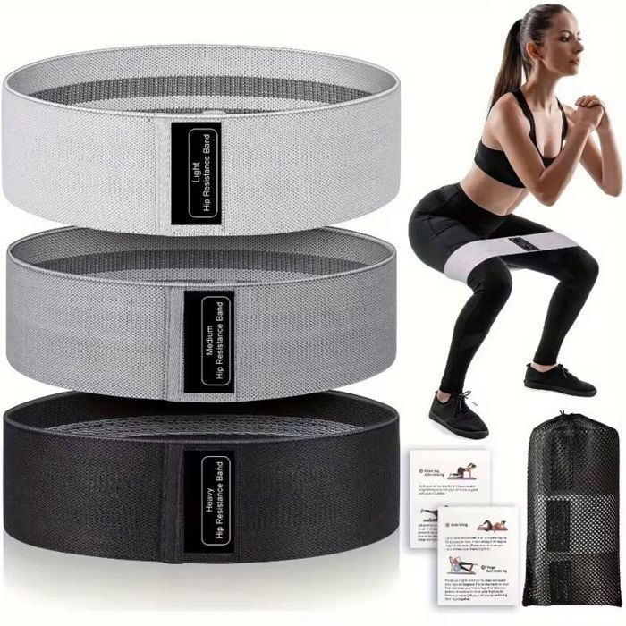Elastique Musculation, Bandes avec 3 Niveaux de Résistance, Fitness ...