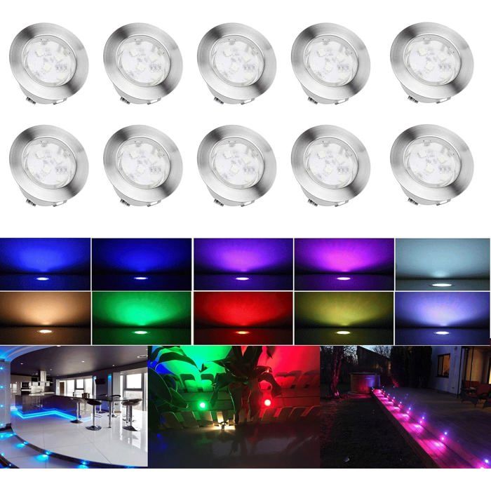 Spot LED Encastrable de Sol Extérieur IP67 Étanche en Inox pour ...