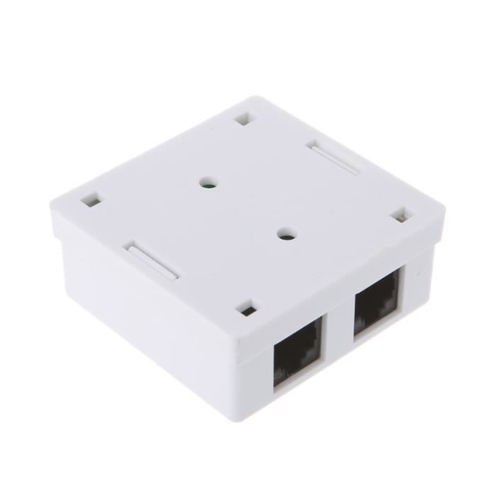 Boîte de jonction RJ45, connecteur réseau CAT5e, 2 ports, boîte de ...