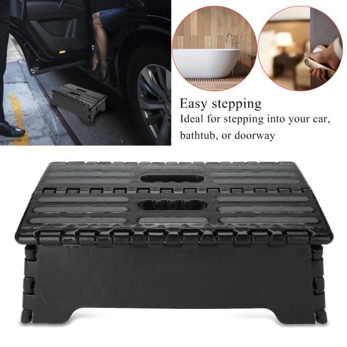 Marchepied Pour Personnes Âgées Escabeau Pliant Portable Escabeau Noir ...