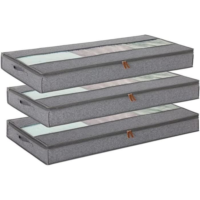 Sac de Rangement Sous, Boite de Rangement en Tissu, Lot de 3, 75L ...