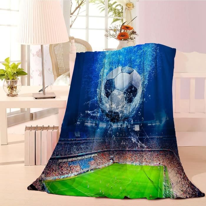 Plaid Canape Bleu Foot Couverture Bebe 75X100 Cm, Plaid Polaire En ...