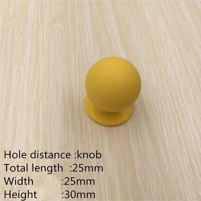 Bouton jaune - poignées de porte de placard de cuisine en alliage d ...