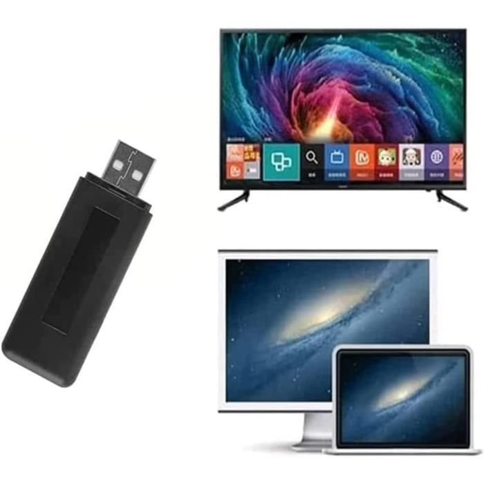 Adaptateur USB TV Wi-Fi, adaptateur sans fil 802.11ac 2,4 GHz et 5 GHz double bande réseau sans ...