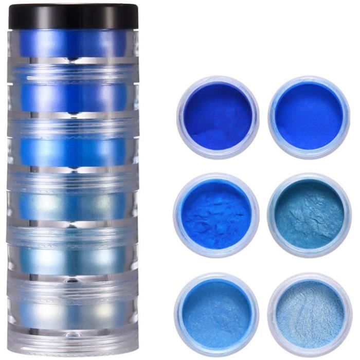 Poudre de mica 6-24 Couleurs de qualité cosmétique Poudre de mica nacré ...