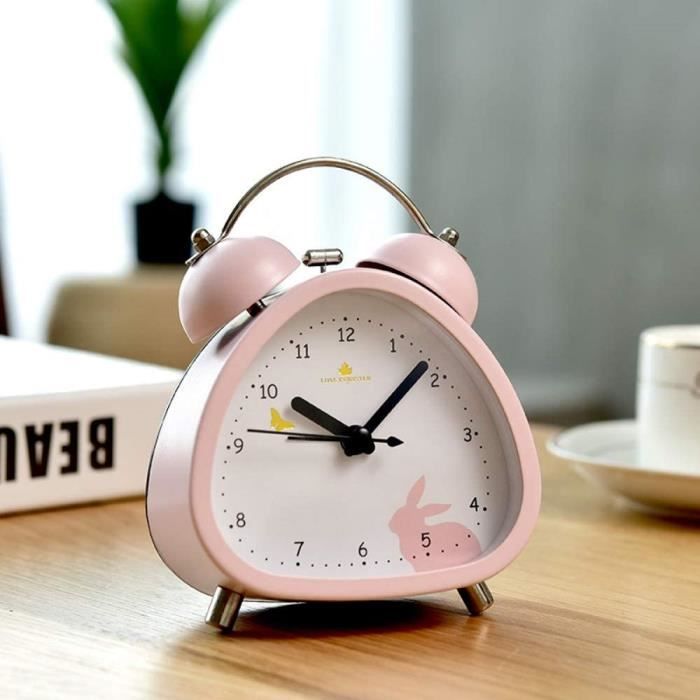 Réveil 4 Pouces Grand Cadran analogique Quartz réveil sans Bruit réveil ...