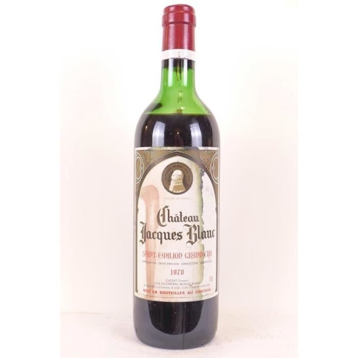 Saint-émilion château jacques blanc grand cru (capsule abîmée) rouge ...