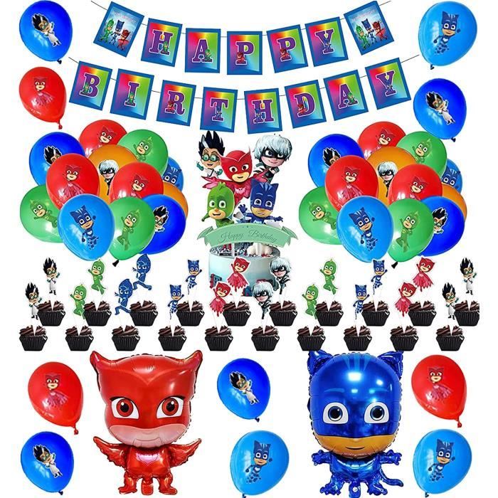 Pyjamasques Anniversaire Fête Décoration Pj Masks Ballons Joyeux ...
