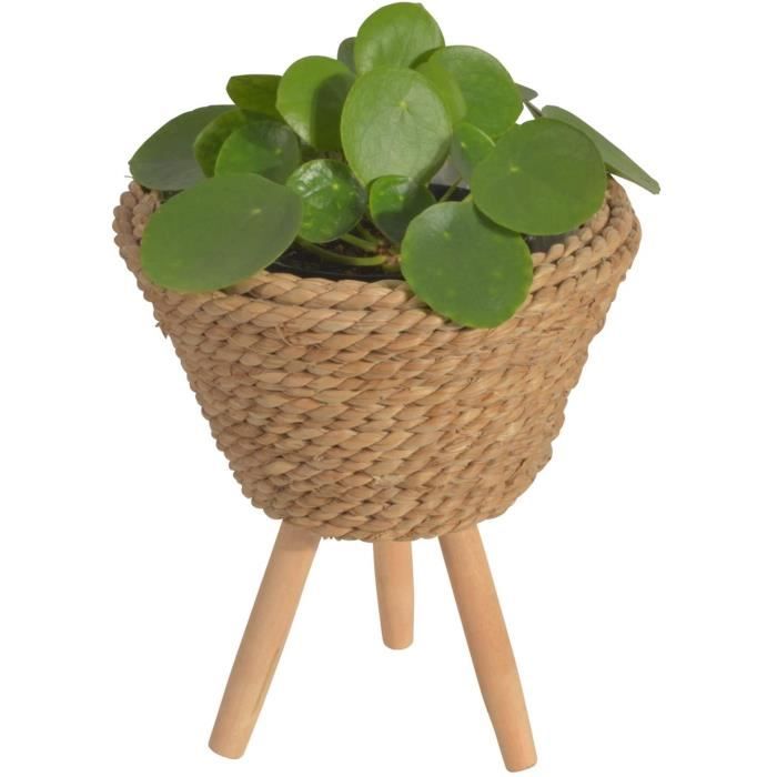 Pot de fleurs rond en bois 28 cm - Cdiscount Jardin