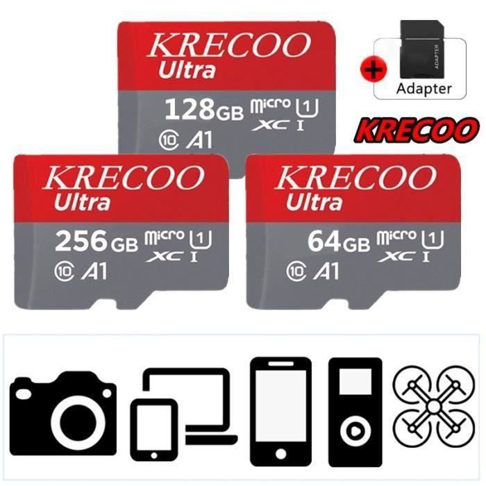 Carte mémoire Micro SDXC 256 Go Classe 10 Flash TF 275 Mo/s avec adaptateur Neuf - Cdiscount ...