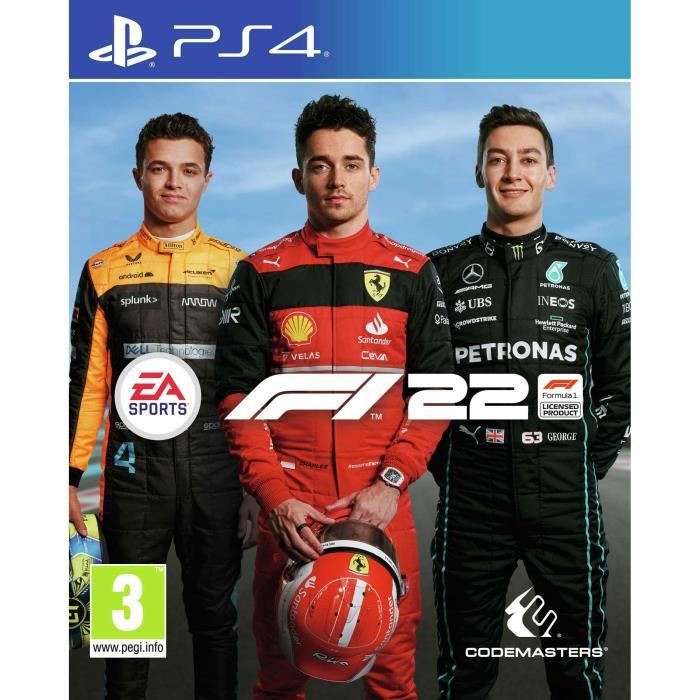 Jeu de course Codemasters F1 2022 - PlayStation 4 - Standard - Multilingue - Date de sortie 01 ...