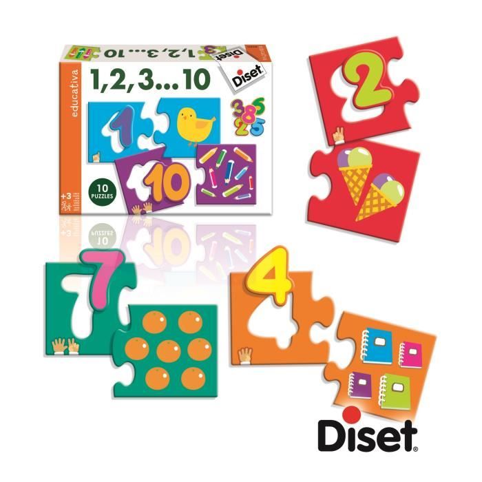 DISET Jeu d'Association 1, 2, 3, ..10 - Cdiscount Jeux - Jouets