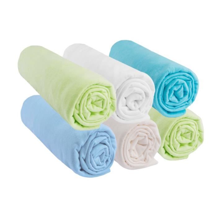 Drap housse 50x100 Bébé Coton OCÉAN (Lot de 6) - Cdiscount Puériculture ...