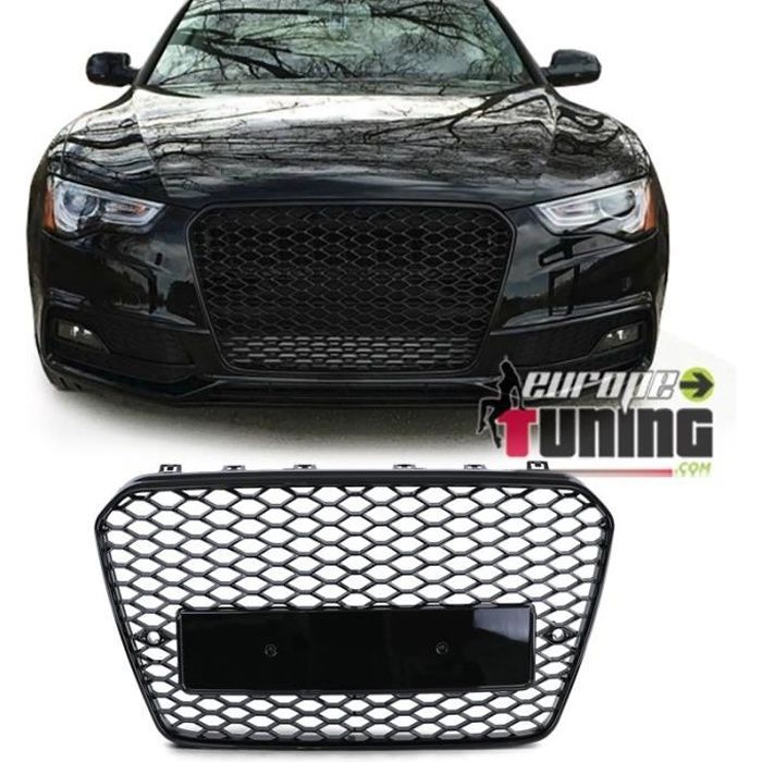 CALANDRE AUTOMOBILE NOIRE POUR AUDI A5 S5 8T 8F 2011-2016 PH2 (05315 ...