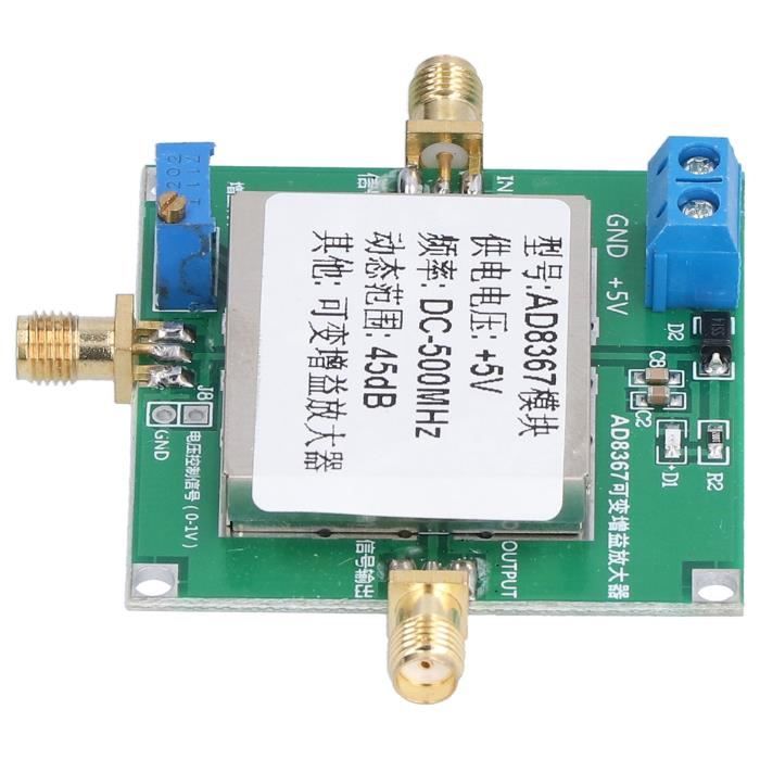 Fdit Module RF AD8367 Module d'amplificateur de signal à large bande RF 500MHz 45dB Gain ...
