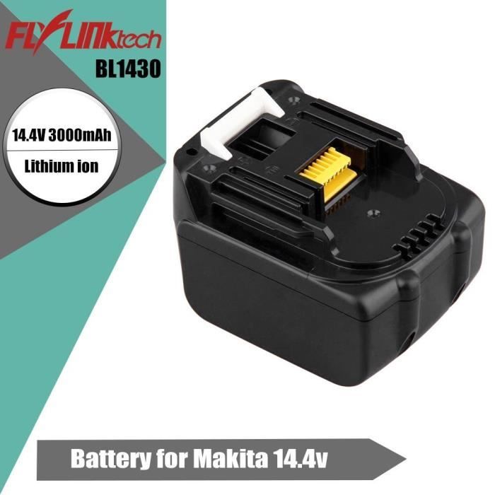 Flylinktech 14.4V 3000MAH Lithium Ion Batterie Pour Remplacer Makita BL1430 194065-3, 194066-1 ...