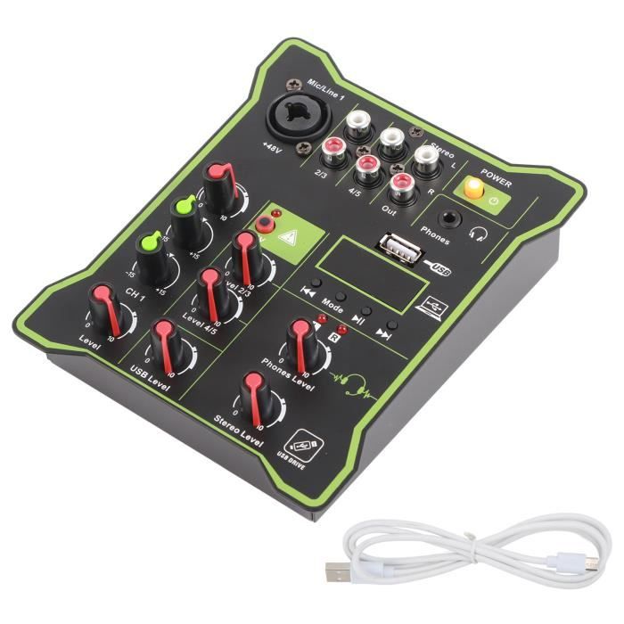 HURRISE mini table de mixage Console de mixage Portable, réponse rapide ...