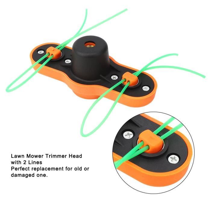 HURRISE Tête de coupe-bordure en nylon pour tondeuse à gazon avec 2 ...