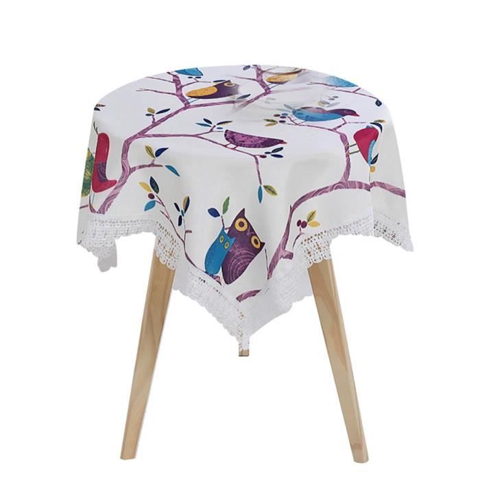 Kentop Nappe de table carrée en Coton Nappe de table imperméable ... Kentop Nappe de table carrée en Coton Nappe de table imperméable ...