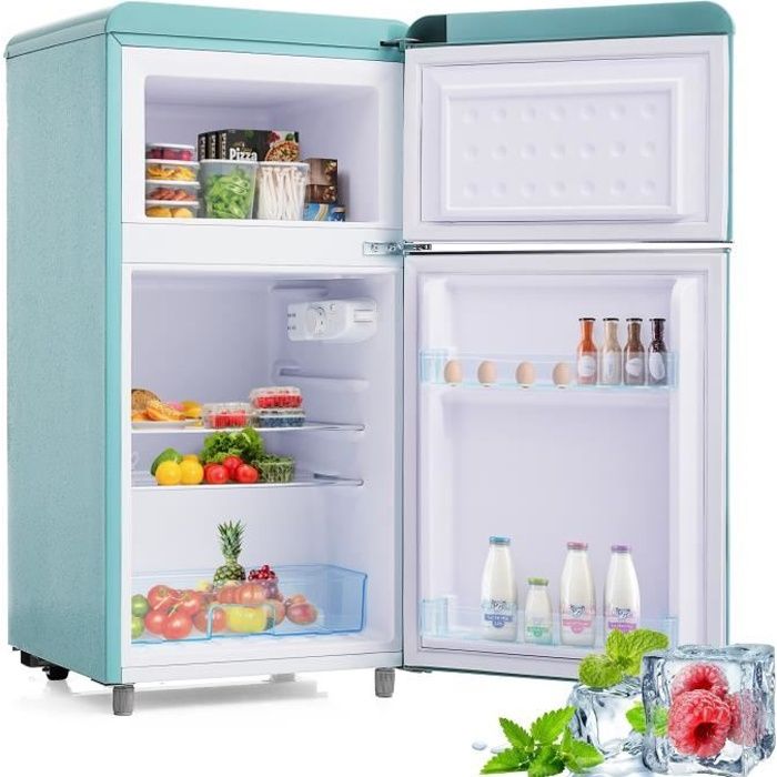 Réfrigérateur - LEYTN - Double porte - 72L - Efficacité énergétique E - Éclairage LED - Achat ...