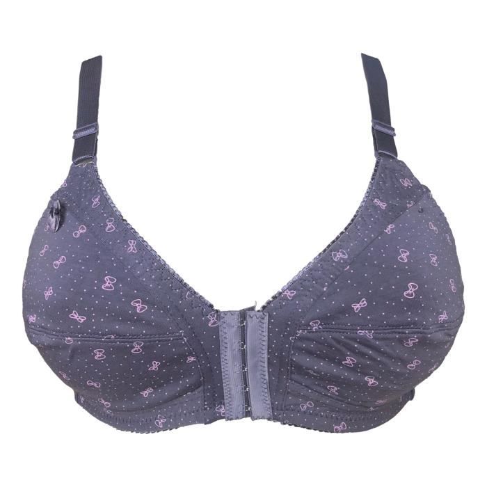 Soutien gorge 95D violet noeuds roses sans armatures ouverture sur l' avant Violet - Cdiscount ...