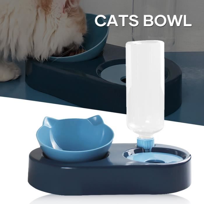 Bol pour chat surélevé 2 en 1 avec mangeoire automatique et ...