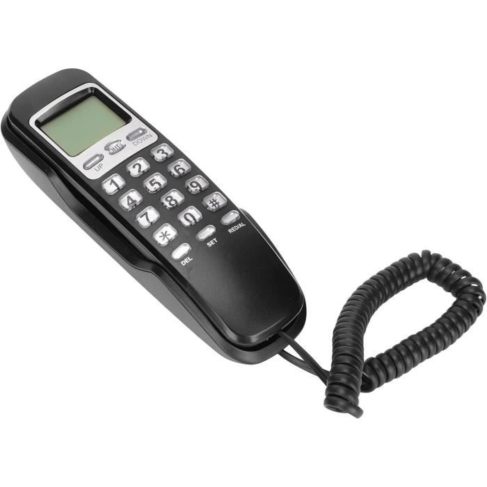 Téléphone Filaire, Petit Téléphone Fixe Filaire Avec Écran Lcd ...