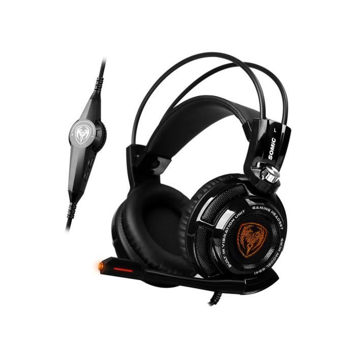 SOMIC G941 Gaming Headset 7.1 Effet sonore Vibration Gaming Headset 4D ...