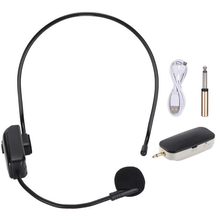 Sonew Microphone sans fil UHF Micro sans fil UHF avec casque micro sans ...