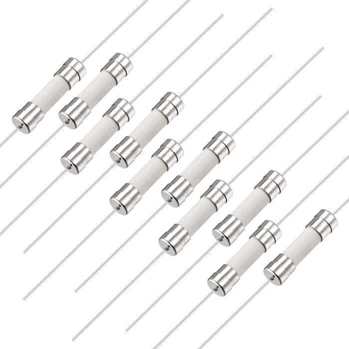 SOURCING MAP Fusion lente Fusible Temporisation Fil Conducteur Fusibles Céramique 5mm x 20mm ...