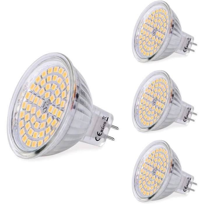 5W Ampoule LED GU5.3 MR16 LED Spot 12V, Lampe LED GU5.3 Blanc Chaud 3000K, Spot LED GU 5.3 5W ...