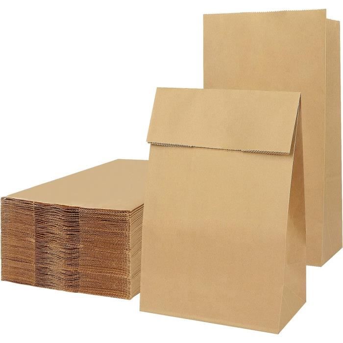 50 Pièces Sacs en Pappier Kraft, Sac Kraft,Sac Cadeau,Sacs en Papier ...