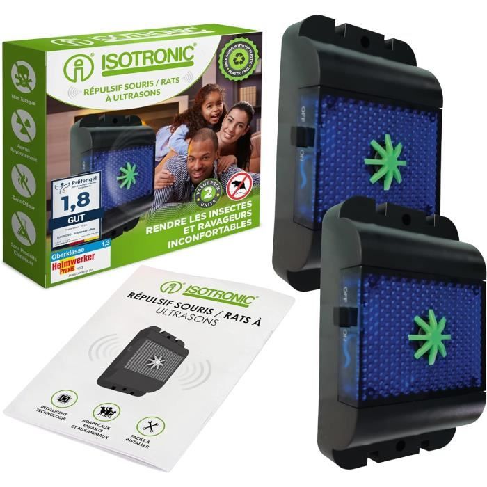 ISOTRONIC Répulsif à ultrasons pour rongeurs et Animaux Sauvages Blue ...