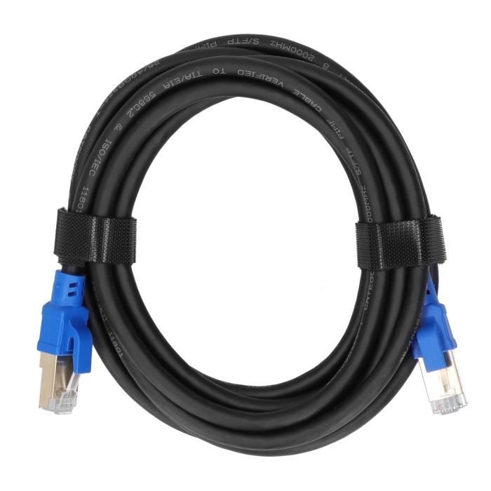 TMISHION Cordon Ethernet Câble Ethernet Cat8 40Gbps 2000Mhz Câble LAN à ...