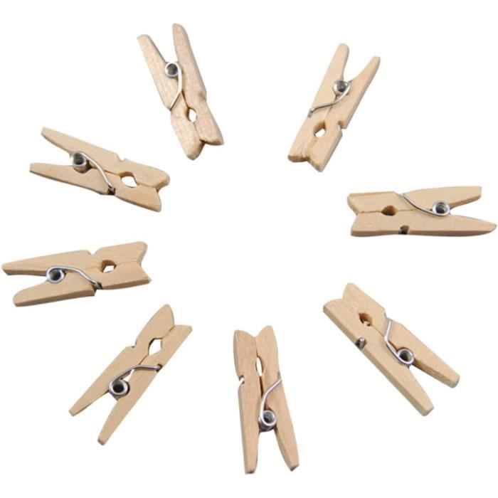100 Pièces Pince À Linge Vacances Pinces À Linge Bois Photo Clips Pince ...