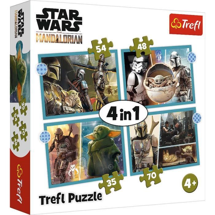 Puzzle Star Wars Mandalorian - TREFL - 4 puzzles de 35 à 70 éléments ...