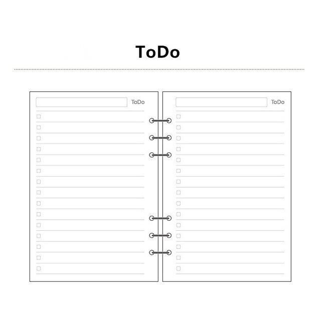 CAHIER,ToDo-A7--A5 A6 Spiral transparent PVC carnet couverture lâche ...