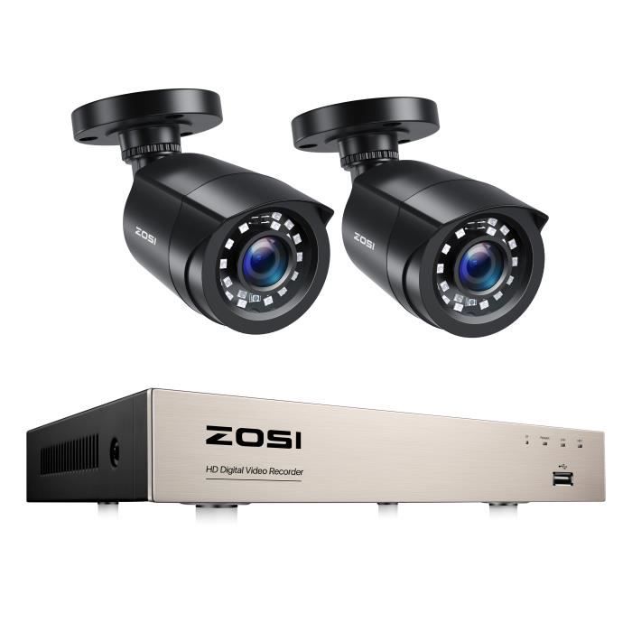 ZOSI 4CH H.265+ 5MP Lite DVR avec 1080P HD Caméra de Surveillance ...