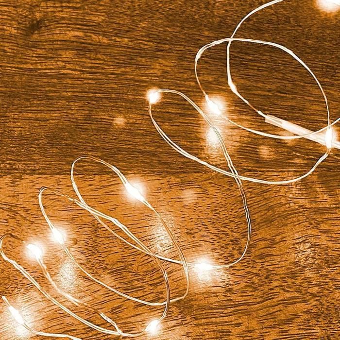 Guirlande Lumineuse Led Micro Fil - Fonctionne Avec Piles (20 Led Avec ...