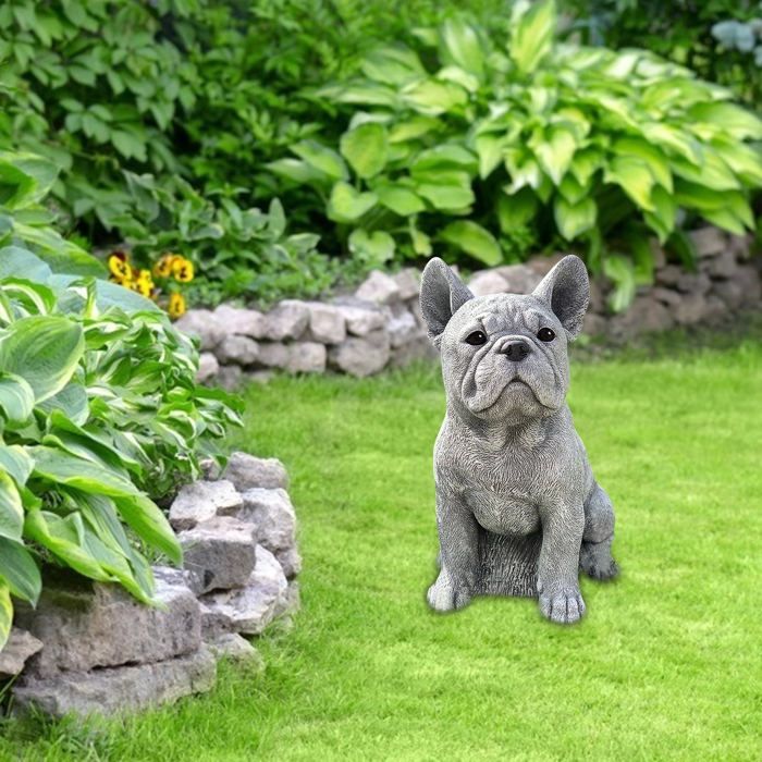 Statue de chien en résine, décoration de jardin mignonne, ornement ...