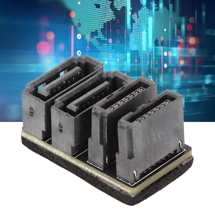 Adaptateur SATA 7 broches - CIKONIELF - Double Interface 90°/180 ...