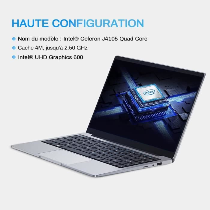 Ordinateur Portable 14,1" Windows 11, 8Gb Ram, 256Gb Stockage Ssd Ultra ...